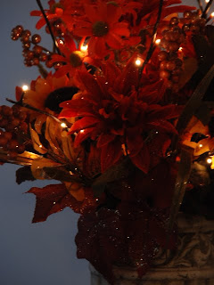 shelley b decor and more: Lighted Floral Fall Arrangement