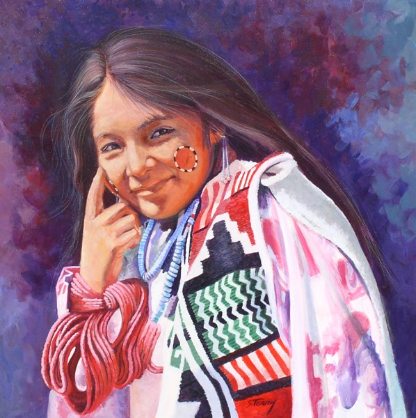 Sandy Terry Ceramic Artist and Painter : Young Zuni Woman