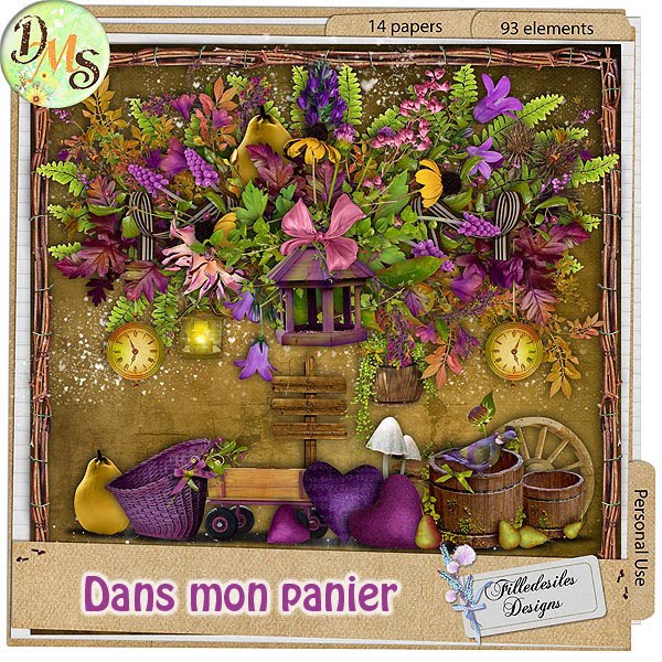 les scraps de nirina: "Dans Mon Panier" by Filledesiles Designs