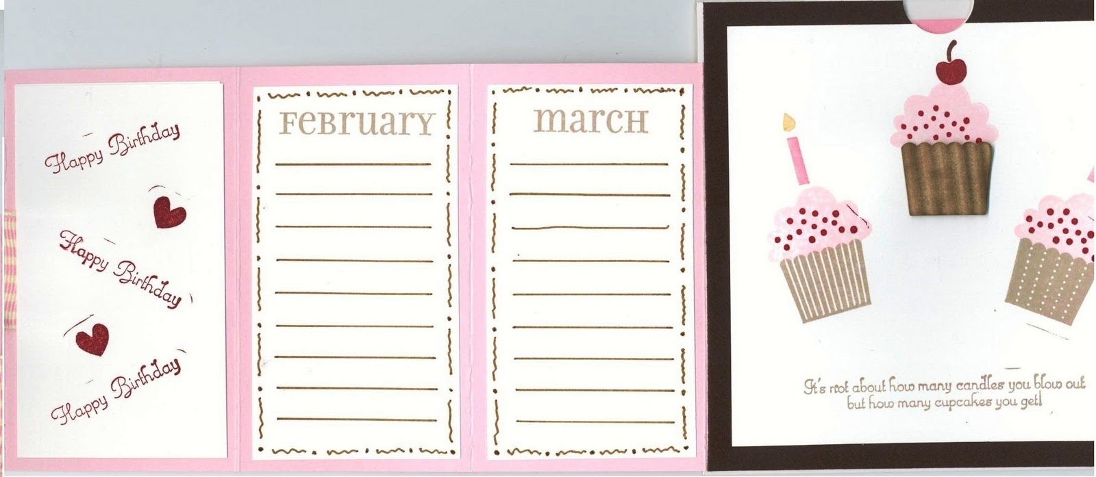 Scrappenings: BIRTHDAY CARD & CALENDAR