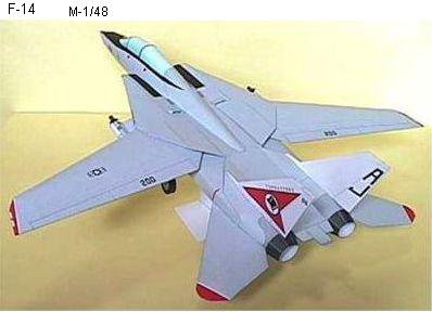 Amantes da Aviação: F-14 Tom Cat Paper Model escala 1/48 (Modelo de Papel )