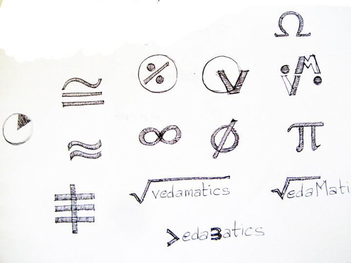 VedaMatics: Old logo sketches