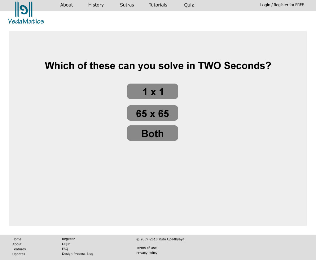 VedaMatics: Wireframes - 3