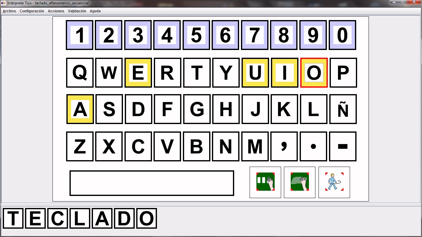 Informática para Educación Especial: Teclado virtual con el Proyecto TICO.