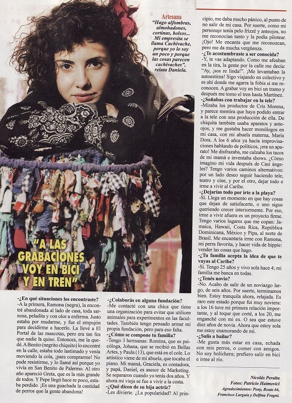 .: Nota de Daniela Collini en la Revista " Pronto