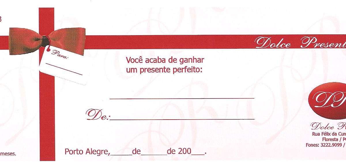 Dolce Relax: CHEQUE PRESENTE