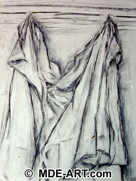 drawing I and II: cartoon showing high contrast