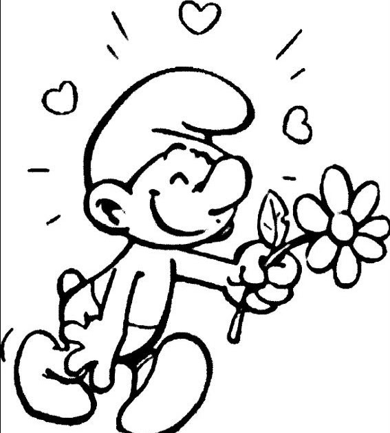 Desene de colorat si planse educative: Planse colorat Strumfi