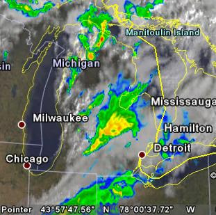 Brian's Flying Blog: Aviation Charts with Radar and Cloud Cover
