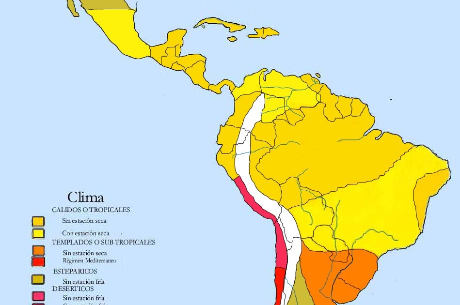 Climas y Rios de America Latina: Mapa del Clima en America Latina.