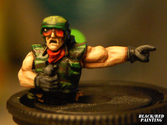 Black/Red painting studio: Catachan tank commander