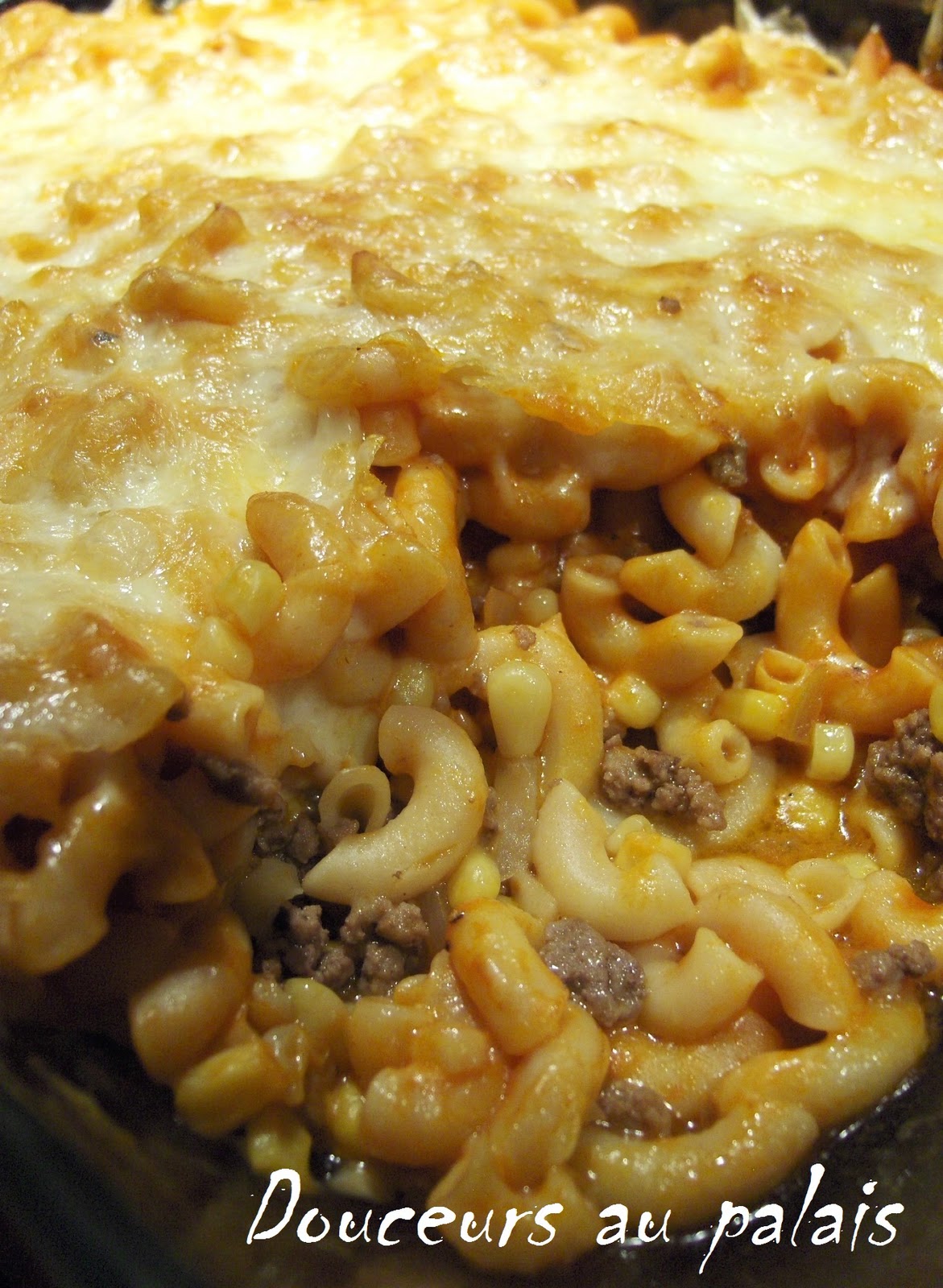 Macaroni au maïs et au boeuf... ou le macaroni à mon homme