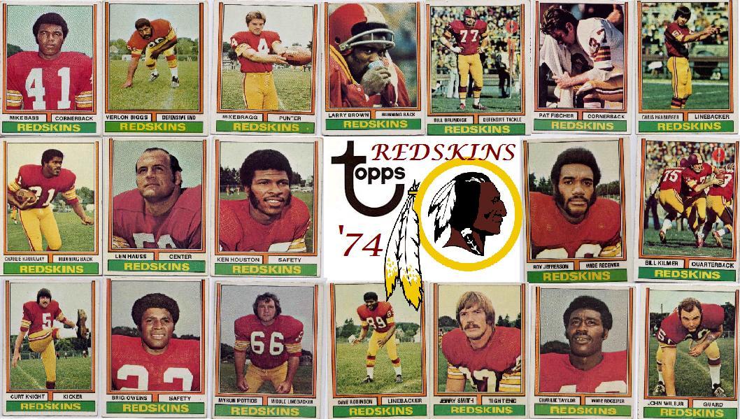 CaptKirk42s Trading Cards Blog: 1974 Topps Redskins Team Set