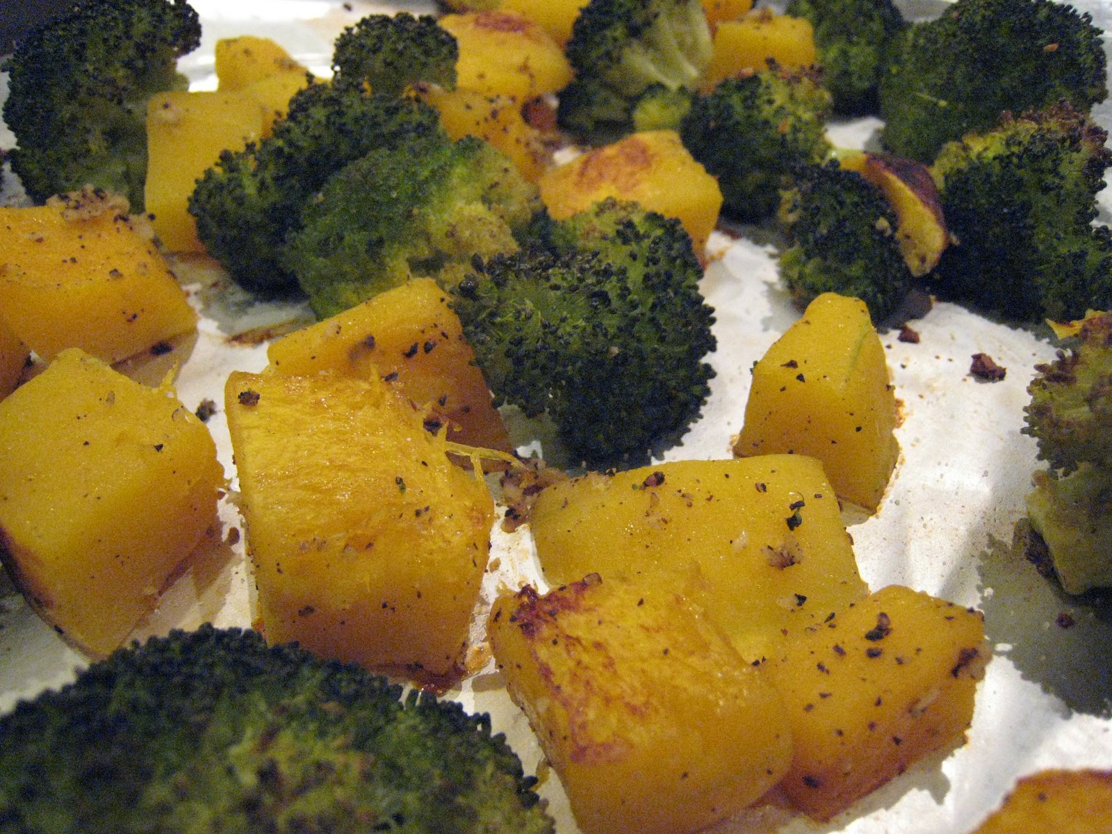 Roasted Broccoli and Butternut Squash - Apple A Day