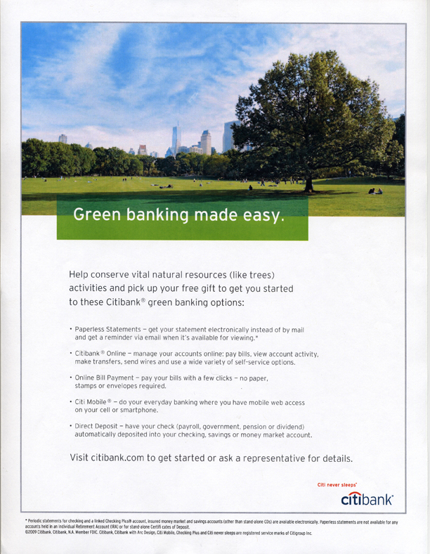 Citibank Green Banking Ad Uses Sara Wight Image | Sara Wight Photography