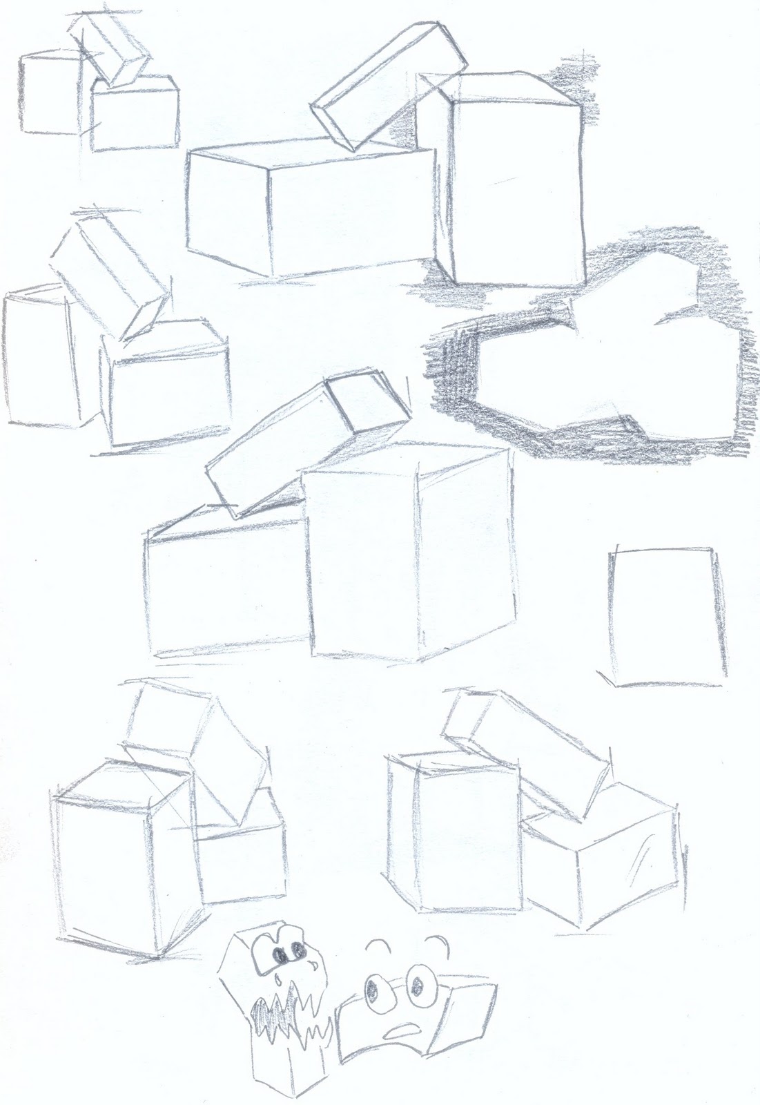 Contact RIzzI..: Life Drawing- More Boxes and Shading