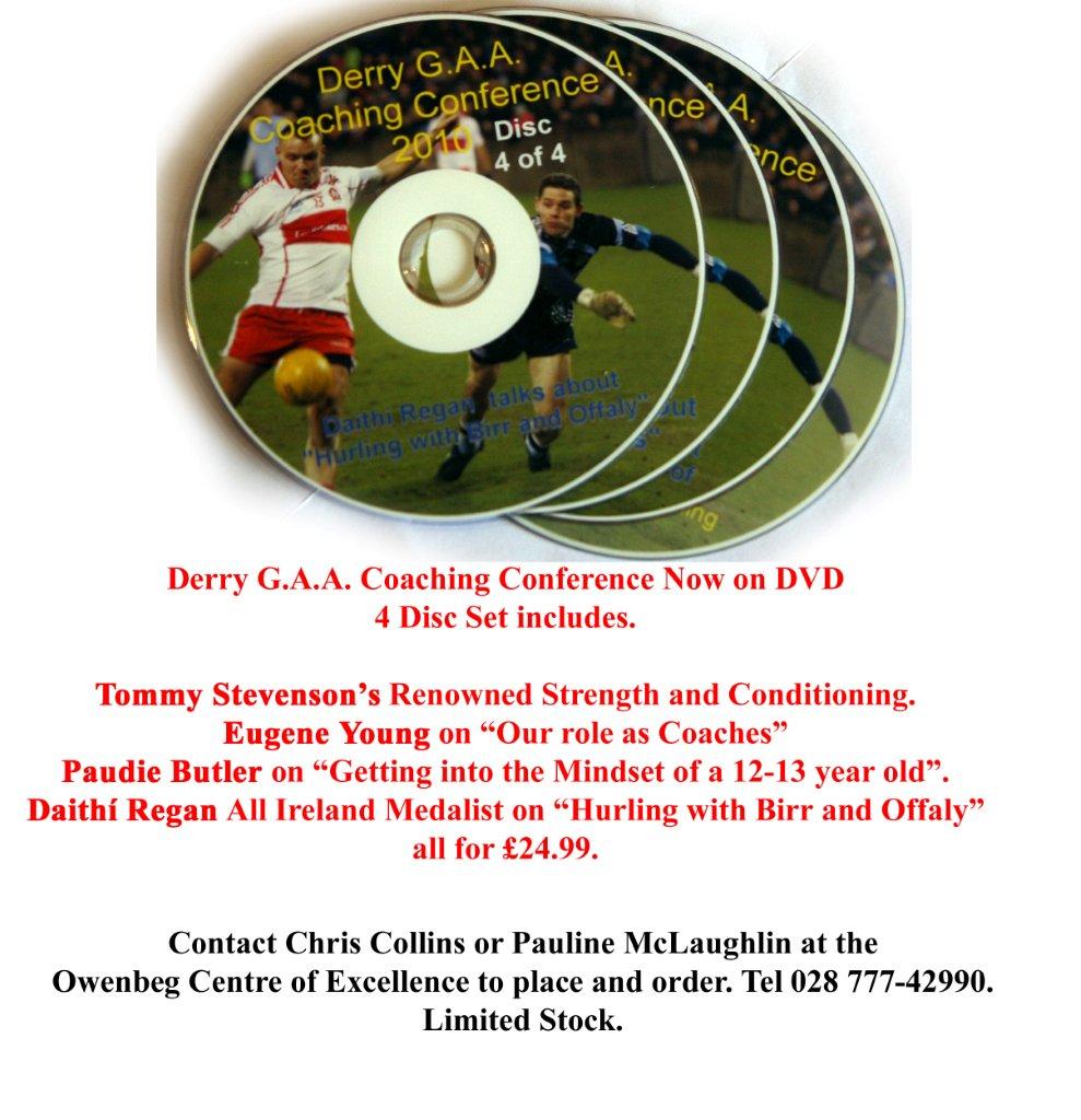 Derry Coaching And Games Derry Coaching Conference 2010 DVD Available derry-coaching-and-games-derry-coaching-conference-2010-dvd-available