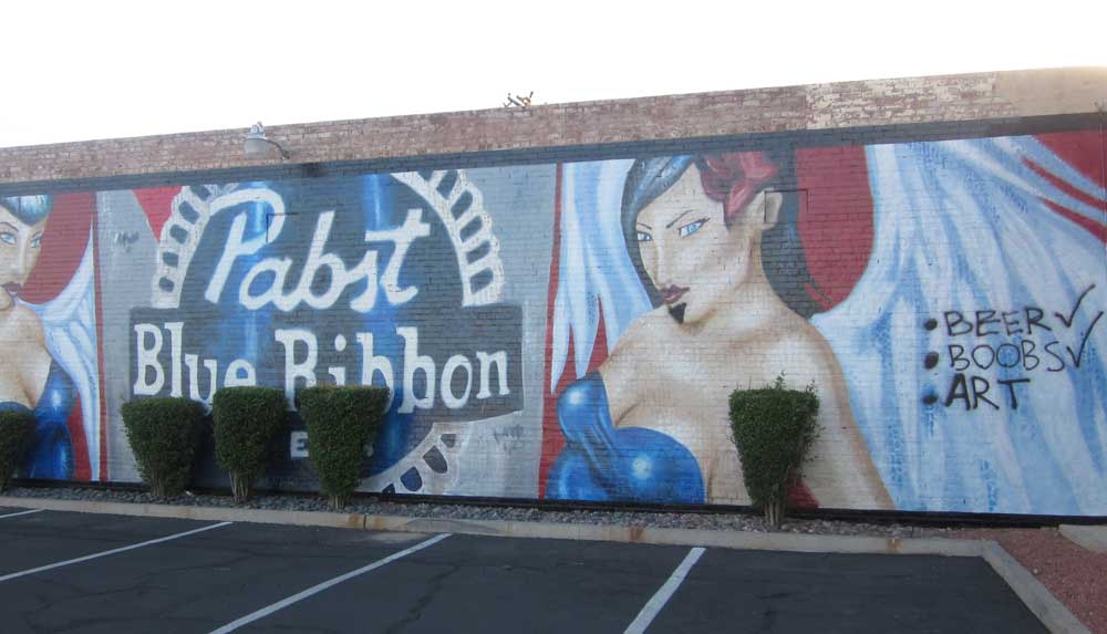 Acid Midget: pabst blue ribbon beer mural