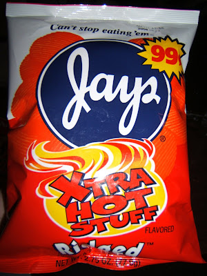 Hot Chicks Eatin' Spicy Chips: Snack #1- Jays XTRA HOT STUFF Ridged ...