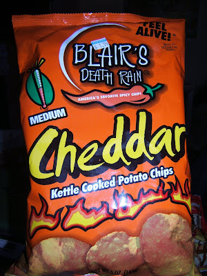 Hot Chicks Eatin' Spicy Chips: Snack #3- Blair's Death Rain Cheddar ...