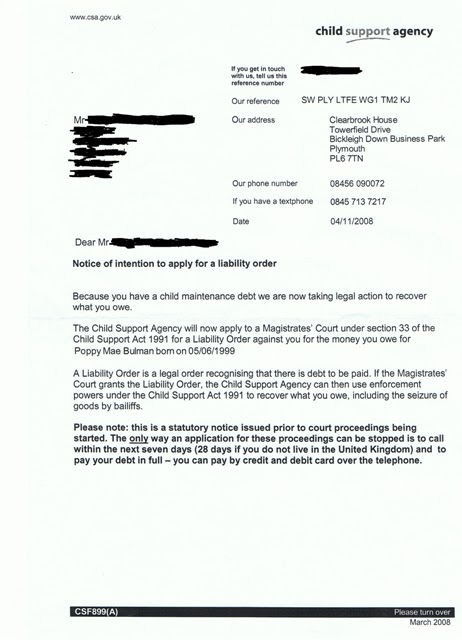 Child Support Agency: CSA