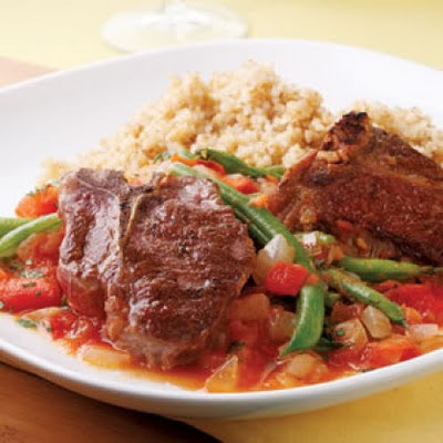 Lamb Chops with Lebanese Green Beans Recipe | Arabic Food Recipes