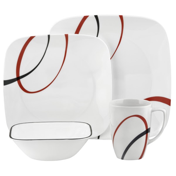 Confirm Murah: Brand new CORELLE® Square™ 16-pc Set, RM330.00 only