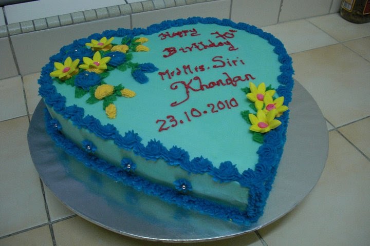 JK Home Bakes: Heart Shaped 70th Birthday Cake