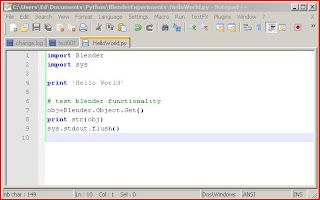 Data Origami: How to use an IDE (Notepad++) with Python and Blender