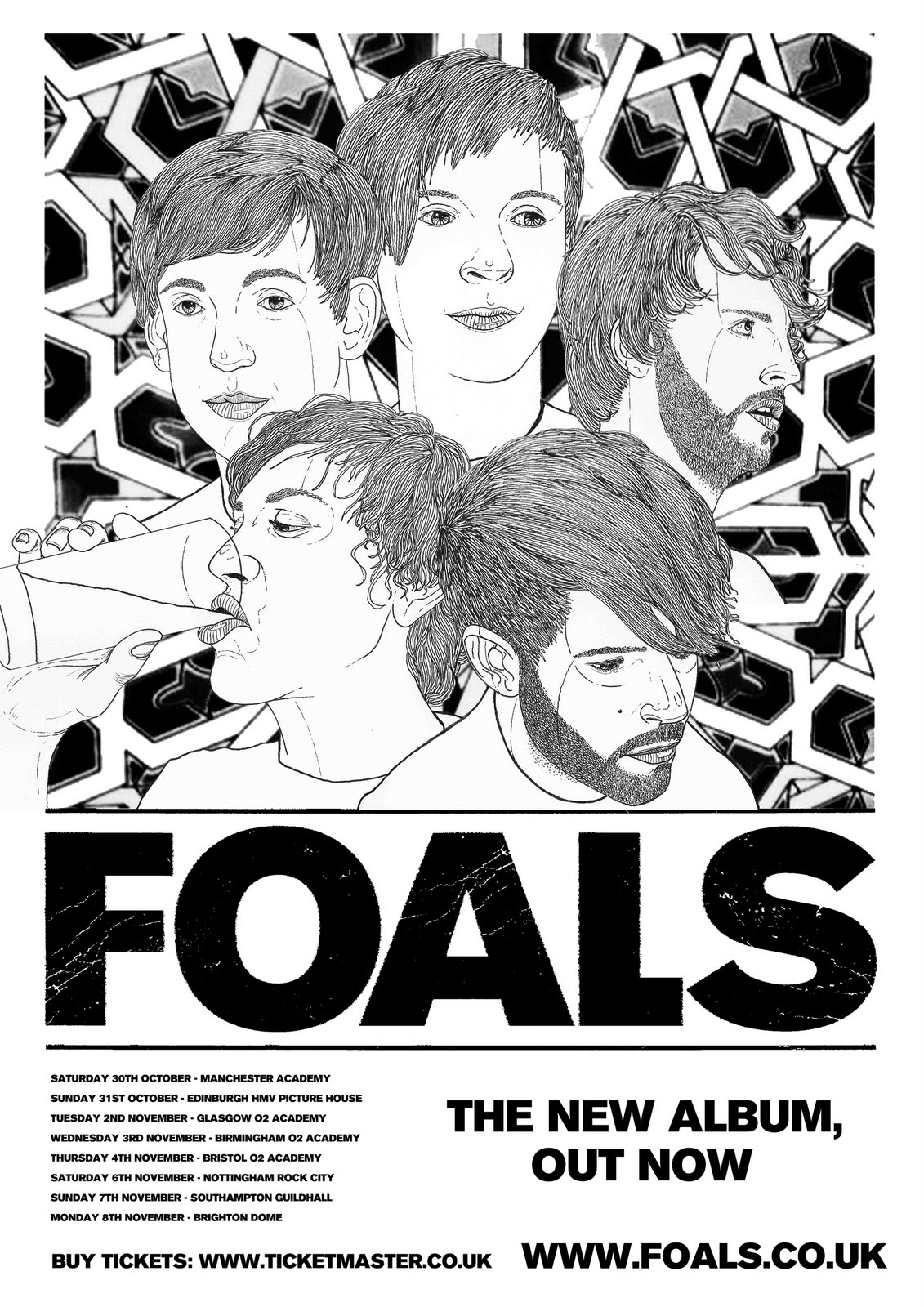 drawingsandthat: foals uk tour poster.
