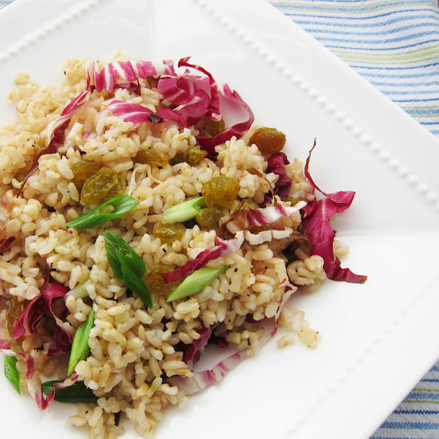 Forty Weeks: Food: Fried Rice Salad with Radicchio and Raisins