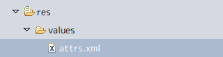Android 奔走記: XML でカスタムView