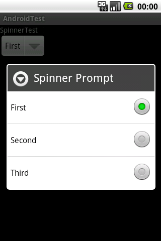 Android 奔走記: Spinner を使ってみた