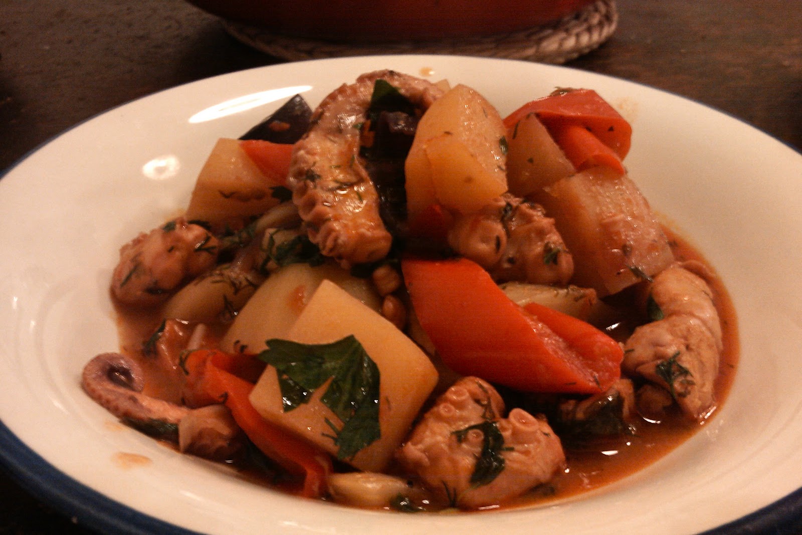 Food is good: Octopus stew