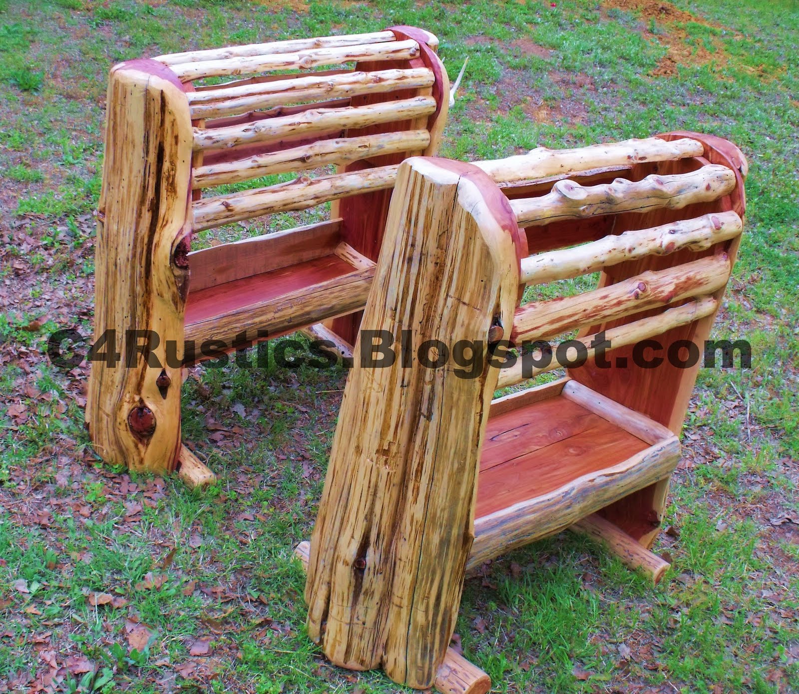 C4 Rustics: Cedar Saddle Racks
