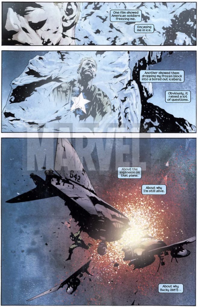 Captain America Frozen In Ice