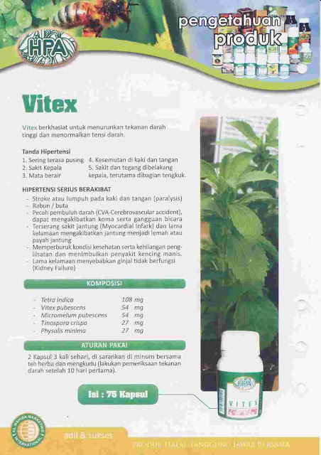 Herba Penawar Alwahida: VITEX: Herbal untuk mengobati Tekanan Darah Tinggi