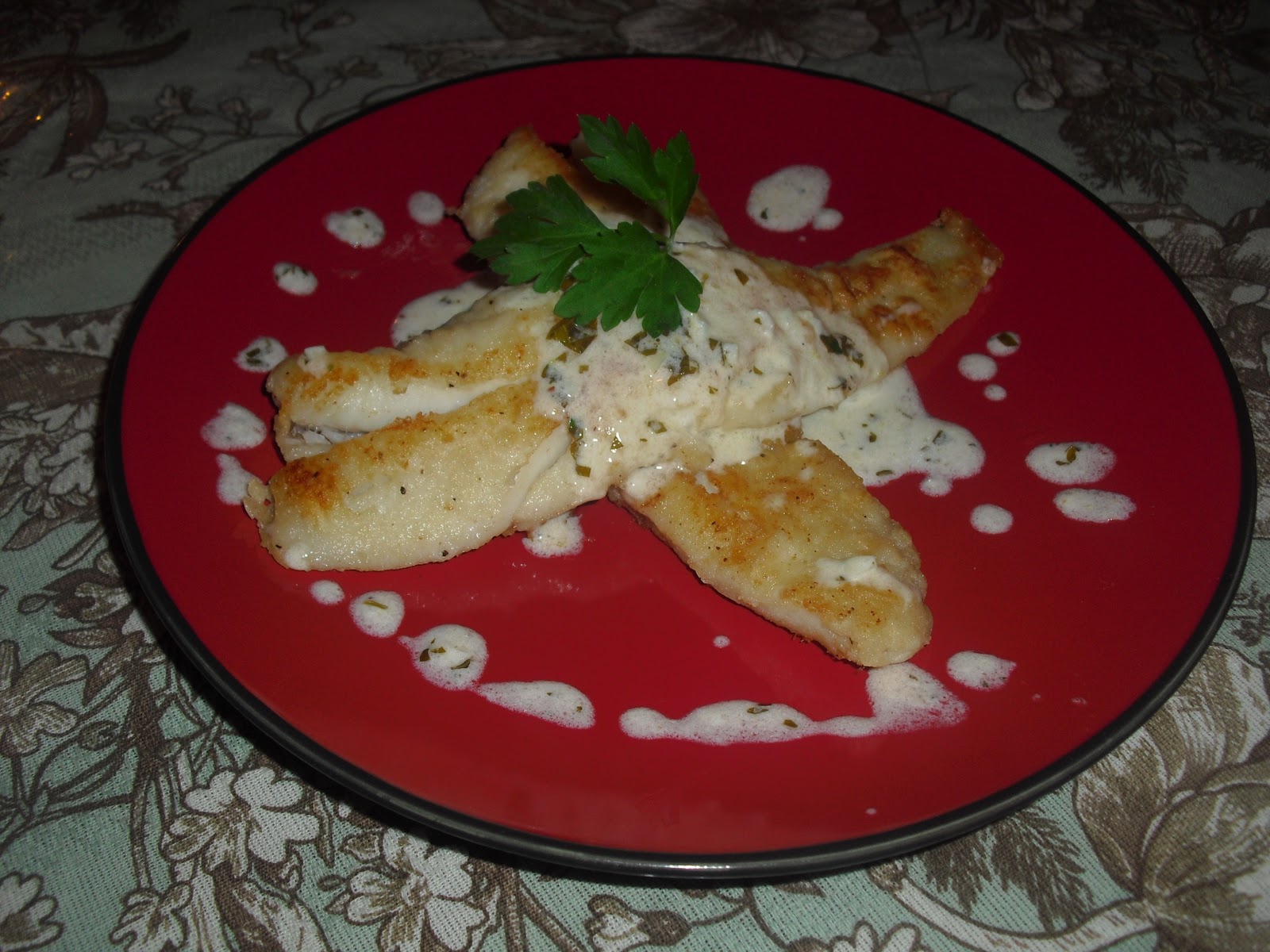 Pan Fried Halibut with Lemon Cream Sauce