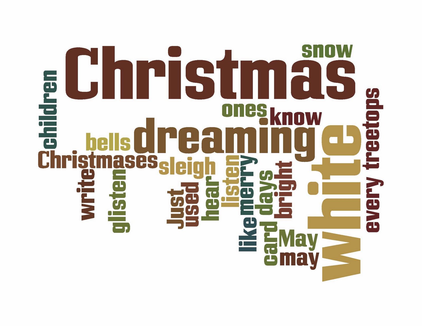 Life With Words Christmas Song Word Clouds Life With Words Christmas Song Word Clouds