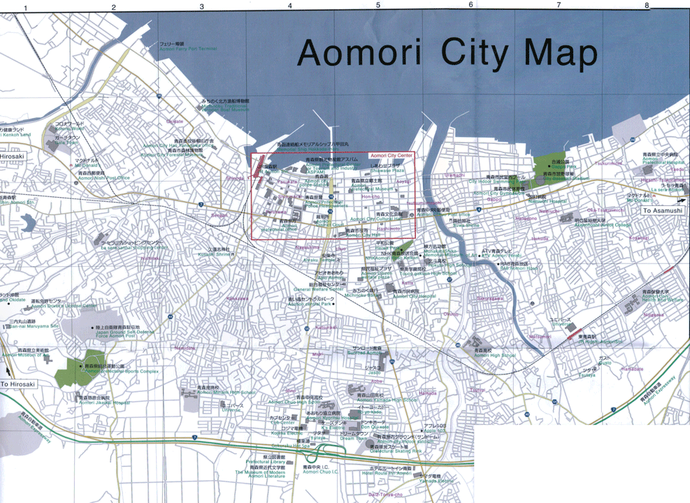 Traveling around Misawa, Japan: Aomori City Directions and Maps