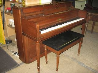 Uhuru Furniture & Collectibles: Cable Nelson Spinet Piano & Bench - SOLD