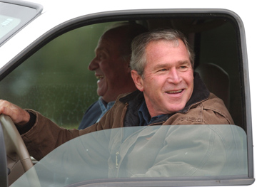 Man crashes ‘muscle car’ onto George W. Bush’s lawn