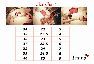♥ Teamo2080 ♥: Shoes Size Chart