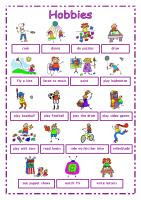 Frenchfrog's Little English Pond: Hobbies with Kids (Pictionary)