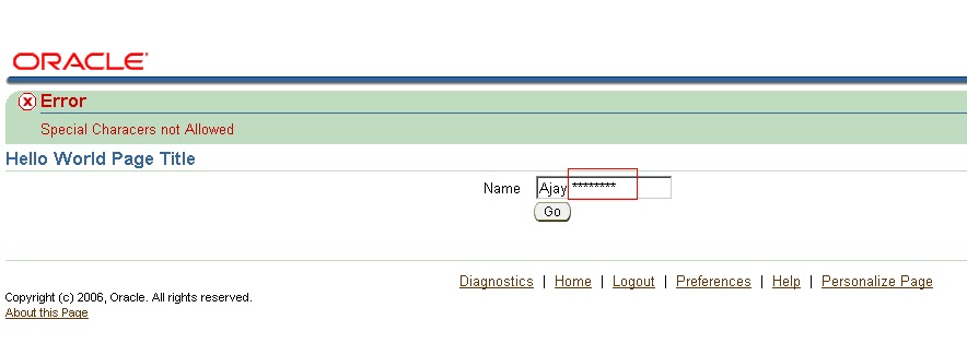 Anils Oracle Application Framework Blog How To Restrict User From Entering Special Characters