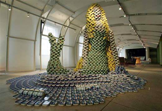 Munna Kumar: Stacked Can Art