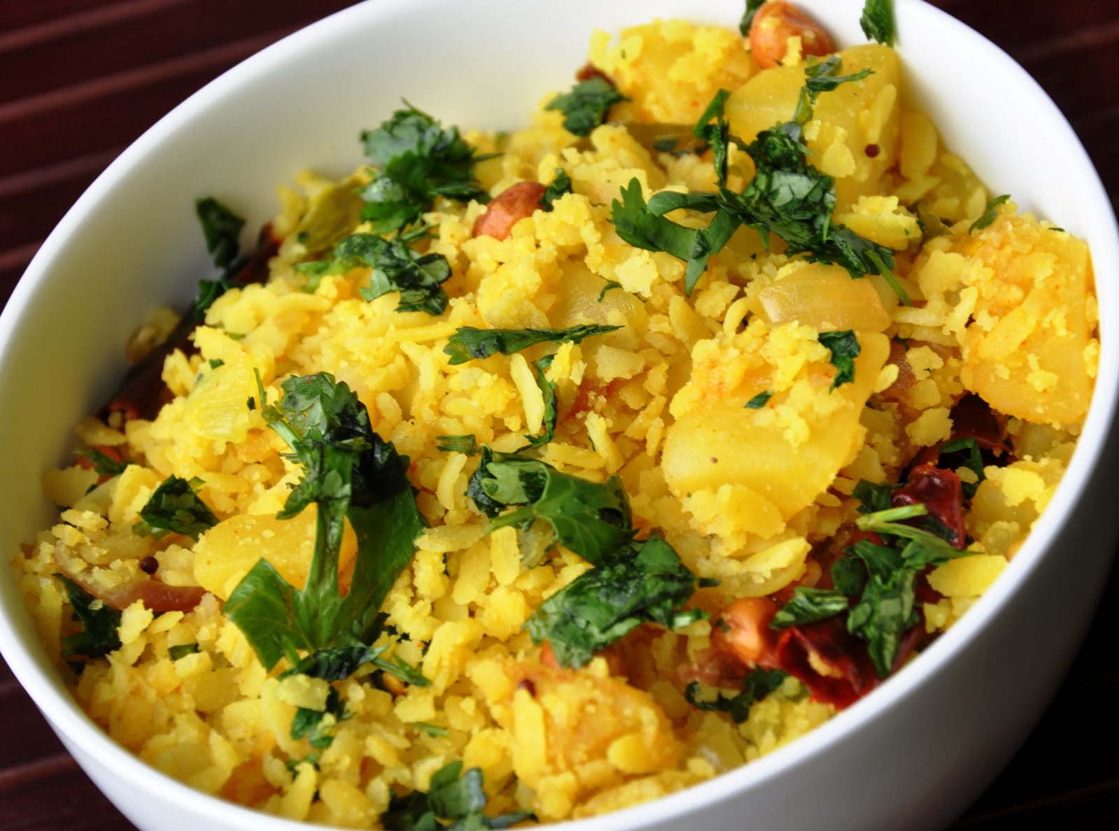 Aloo Poha (Flattened Rice with Potatoes and Spices) | Honey, Whats Cooking