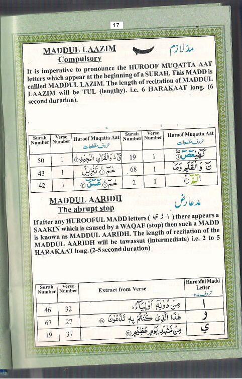 Tajweed Rules To recite Quran: Maddul Laazim