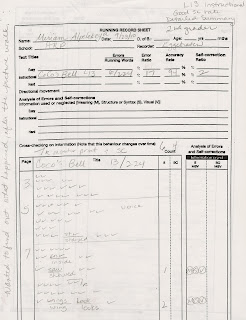 EDRG604 Diverse Learner: Entry # 7 Running Records and Miscue Analysis