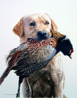 Sporting Artisans Updates: Yellow Lab with Pheasant